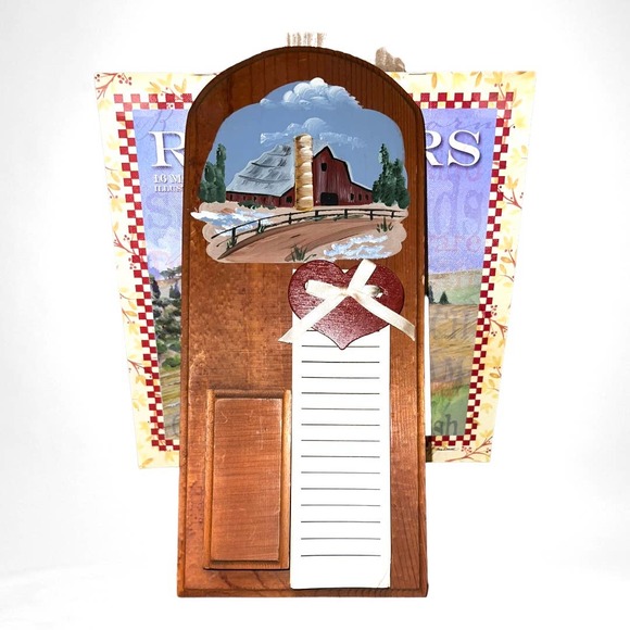 Unbranded | Office | Vintage Wood Note Pad Wall Hanger Refillable ...